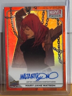 2023 Marvel Platinum Orange Rainbow Mary Jane Watson #92 SSP Artist ...