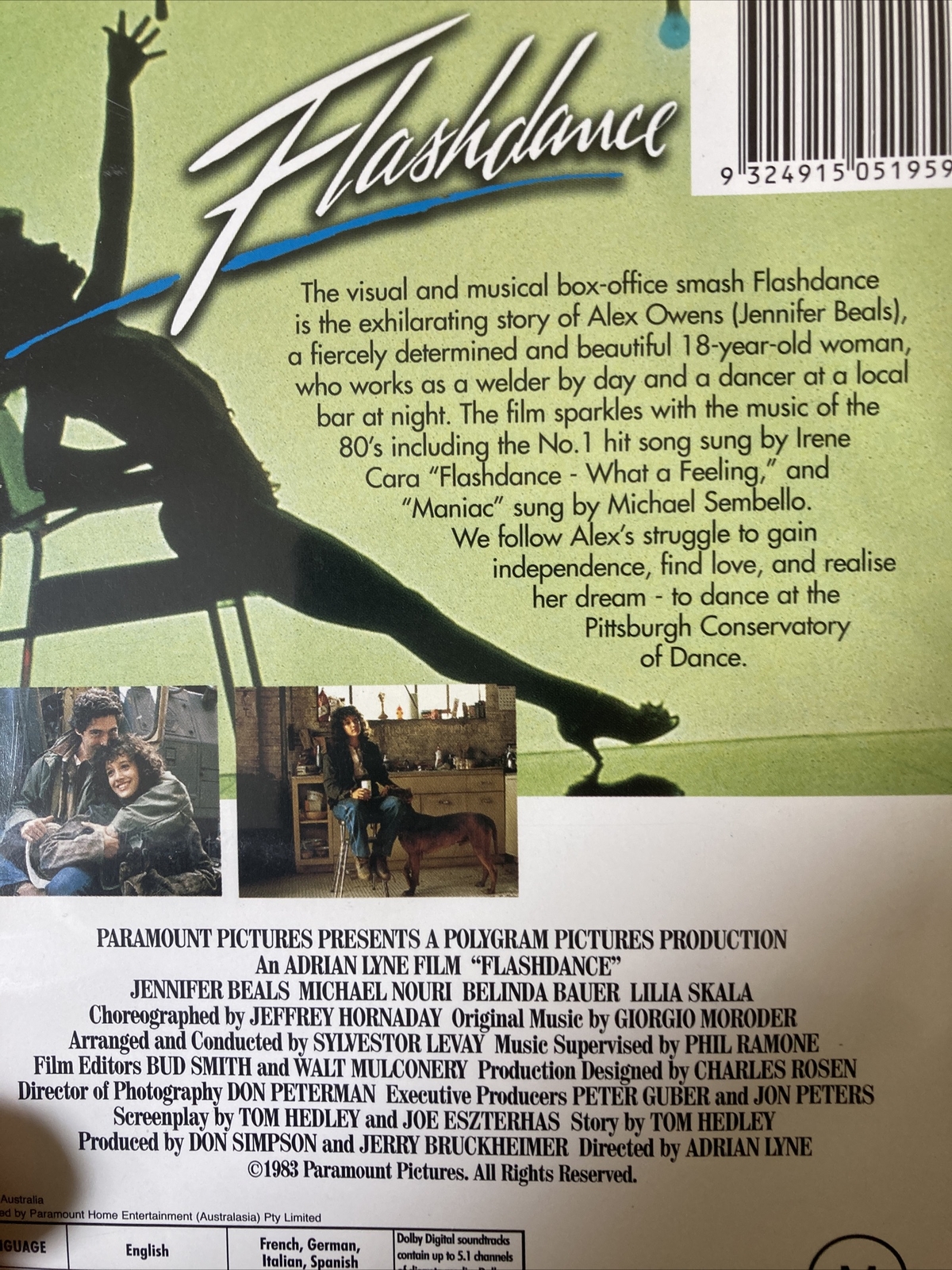 Flashdance DVD WVX Jennifer Beals: welder by day; exotic dancer by night | eBay