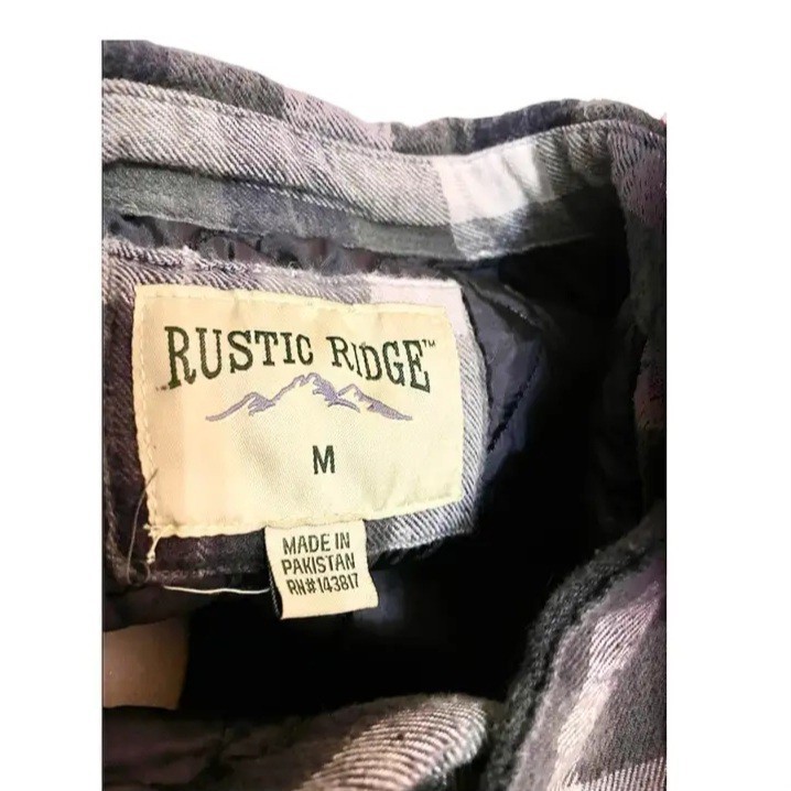 Men’s Rustic Ridge Heavy Quilt Lined Flannel Shirt Jacket Size Medium ...