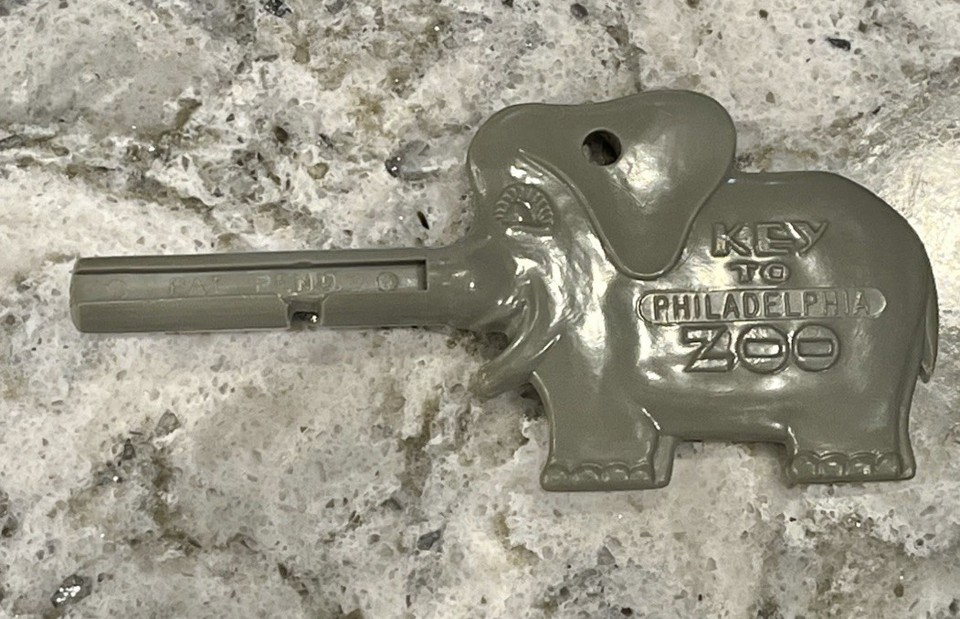 Vintage Turnkey Philadelphia Zoo Key - Elephant Key to Philadelphia Zoo ...