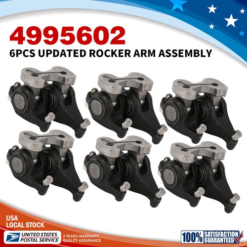 6PCS Replace 4995602 Complete Rocker Assembly For Cummins Dodge Ram ...