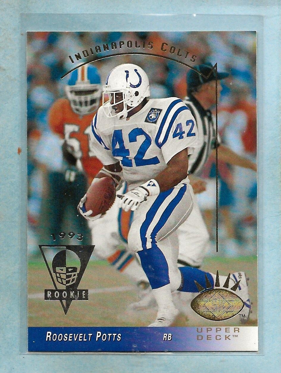 ROOSEVELT POTTS - 1993 Upper Deck SP "Rookie" - #117 - Colts - COmb ...
