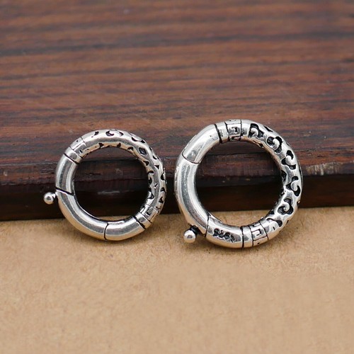 Hot Large Link Lock Jump Ring Sterling Silver Charm Pendant Locking ...