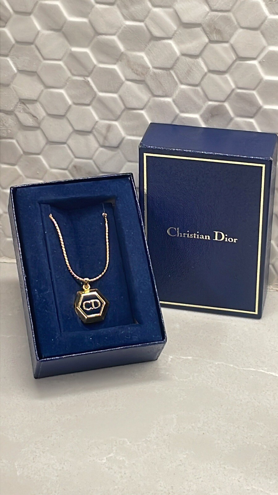New Vintage Christian Dior Hexagon Diffuser Necklace | eBay