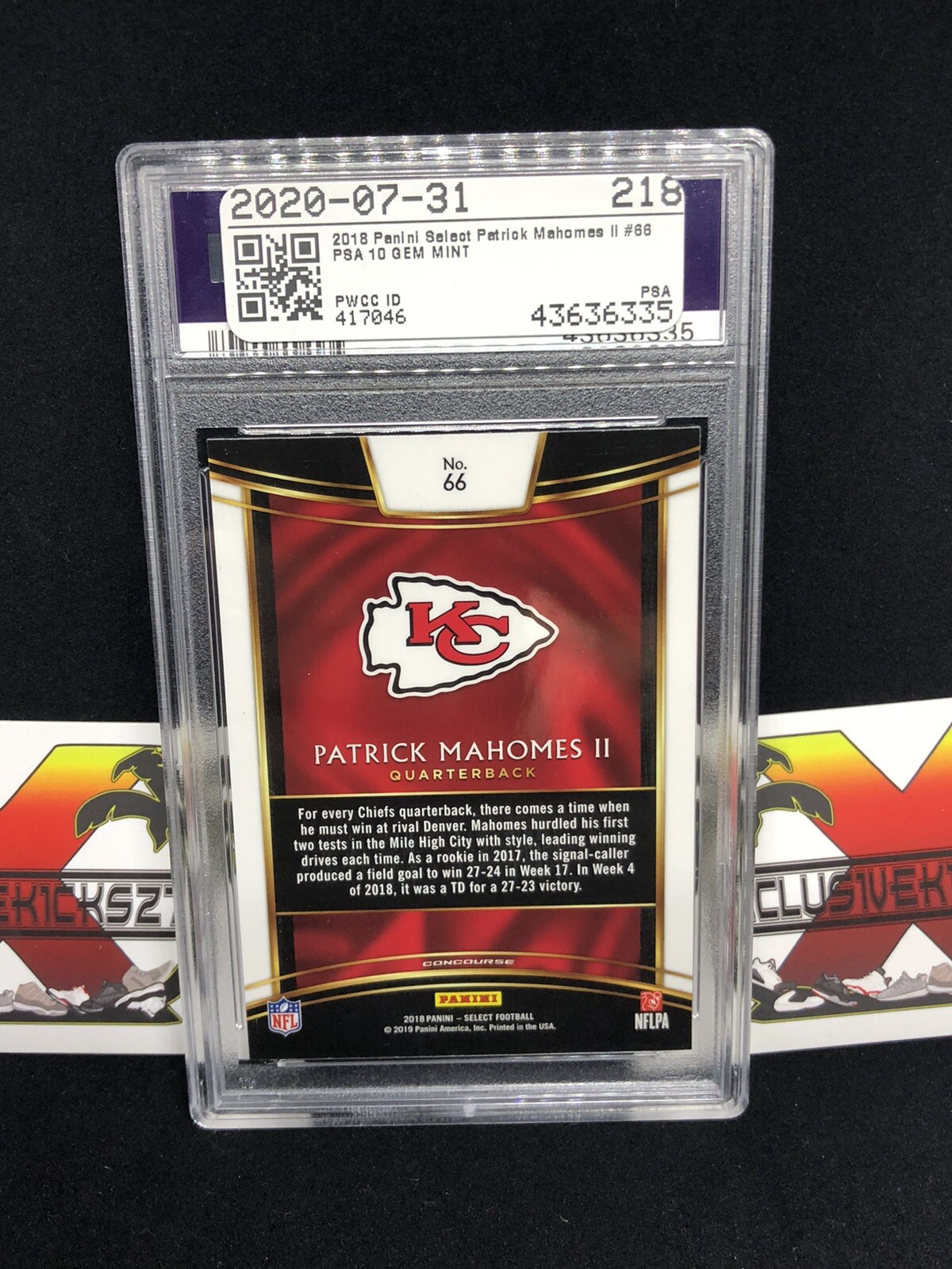 2018 Panini Select - Concourse #66 Patrick Mahomes II for sale online ...