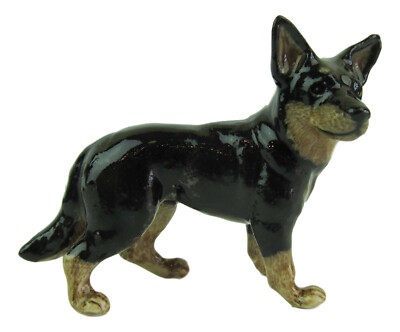 Miniature Porcelain Kelpie - Black & Tan Figurine Approx 4.5cm High ...