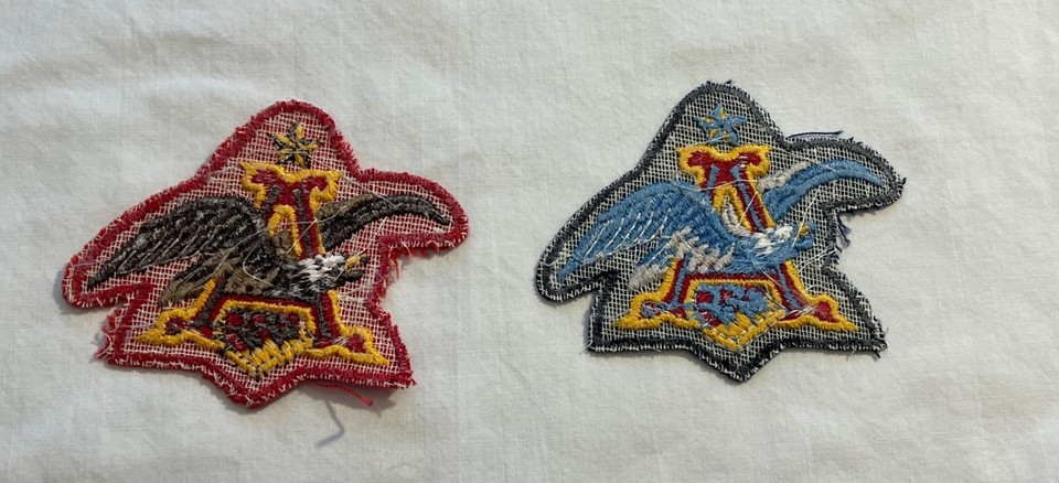 Vintage Anheuser Busch Flying Eagle Embroidered Cloth Sew on Patches (2 ...