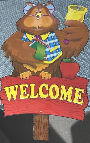 Vintage Carson Dellosa Welcome Sign Bulletin Board Owl 4 Piece ...