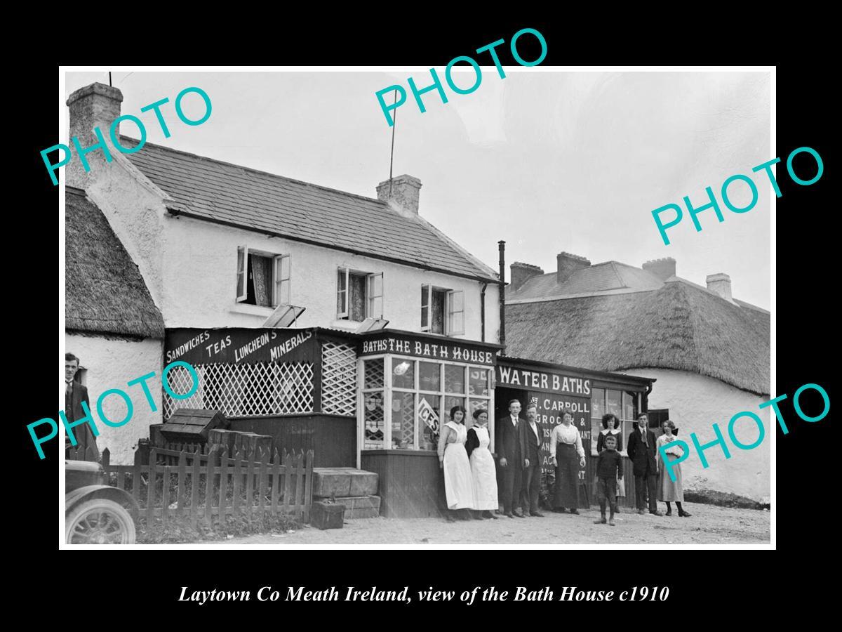 OLD LARGE HISTORIC PHOTO OF LAYTOWN LMEATH IRELAND VIEW OF THE BATH ...