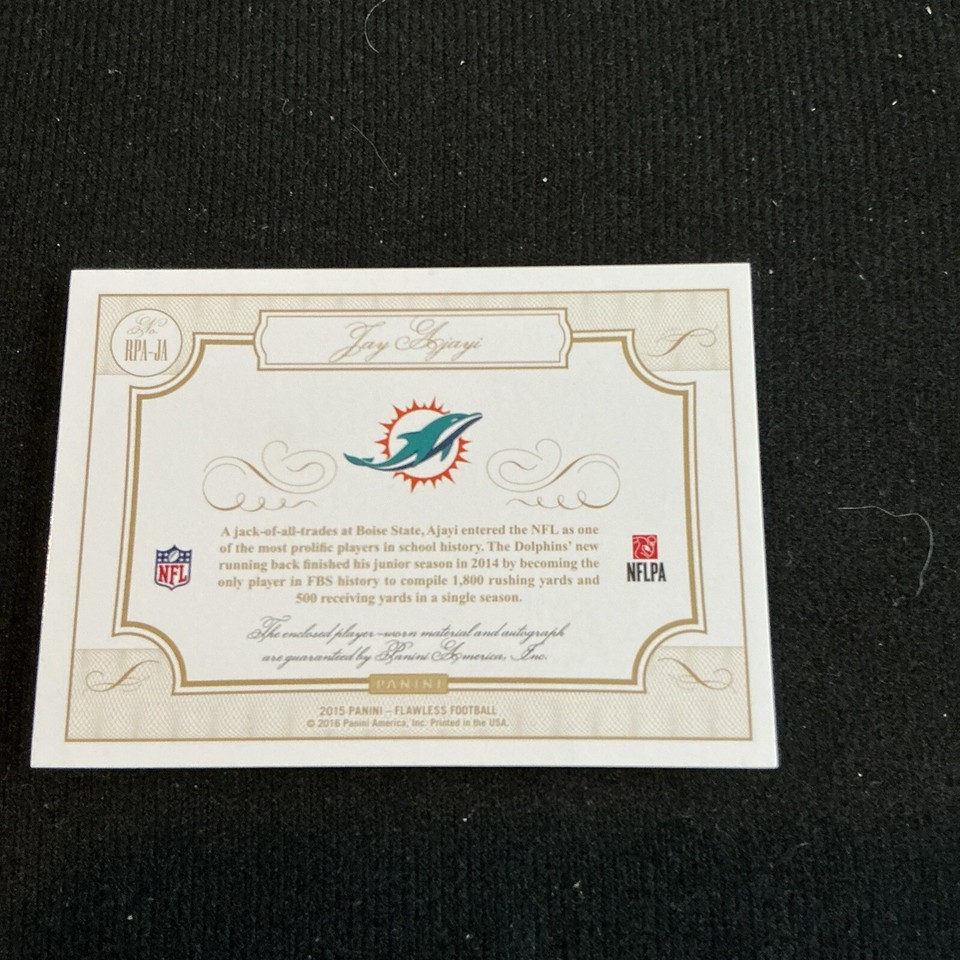 2015 Flawless Jay Ajayi Gold Rookie Patch Auto RPA Autograph RC #05/10 ...