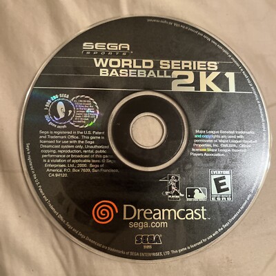 World Series Baseball 2K1 (Sega Dreamcast, 2000) **DISC ONLY** Disc ...