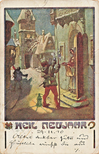 HEIL NEUJAHR-HAPPY NEW YEAR~AUSTRIA ANTIQUE HOLIDAY POSTCARD | eBay