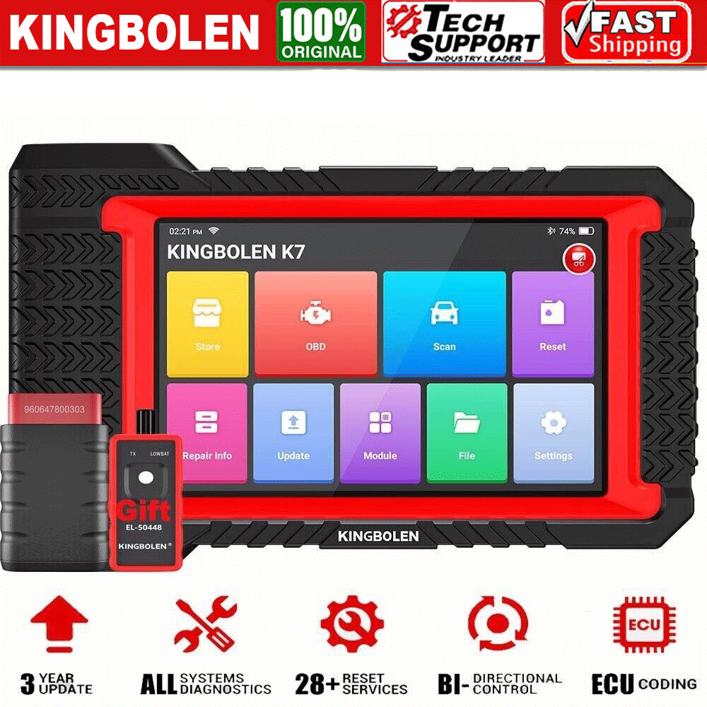 KINGBOLEN K7 OBD2 Scanner Full System Car Diagnostic Tool Code Reader ...
