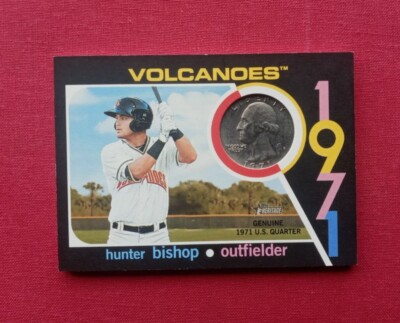 2020 Topps Heritage Minors Hunter Bishop Mint Relics 39/50 SP #71MR-HB ...