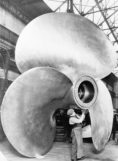 Man Working With Large Propeller Apparatus 1935 Old Photo | eBay Australia