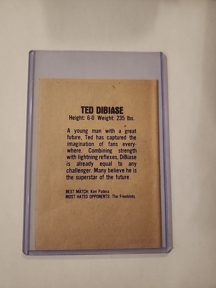 1981 WRESTLING SUPERSTARS MAGAZINE TRADING CARD TED DIBIASE NWA WWF | eBay