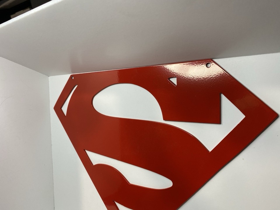 SUPERMAN - Personalized CNC Metal Sign / RED Powder Coat / 14ga ...