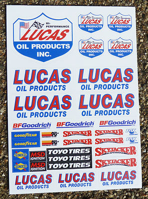 RC 18th 1:18 scale CORR LUCAS sponsor logo stickers decals off road ...