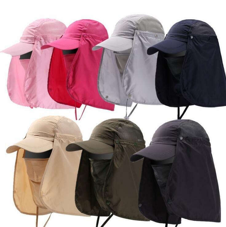 Men's Women's Sun UV Protection Cap Hat Neck Face Cover Mask for ...