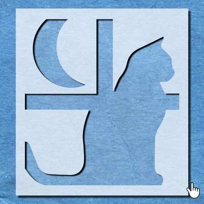 STENCIL CAT WINDOW MOON PAINTING WALL ART 2 MYLAR CRAFTS AIRBRUSH | eBay