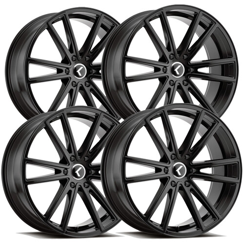 (Set-4) Kraze KR190 Lusso 20x8.5 5x4.5" +38mm Gloss Black Wheels Rims ...
