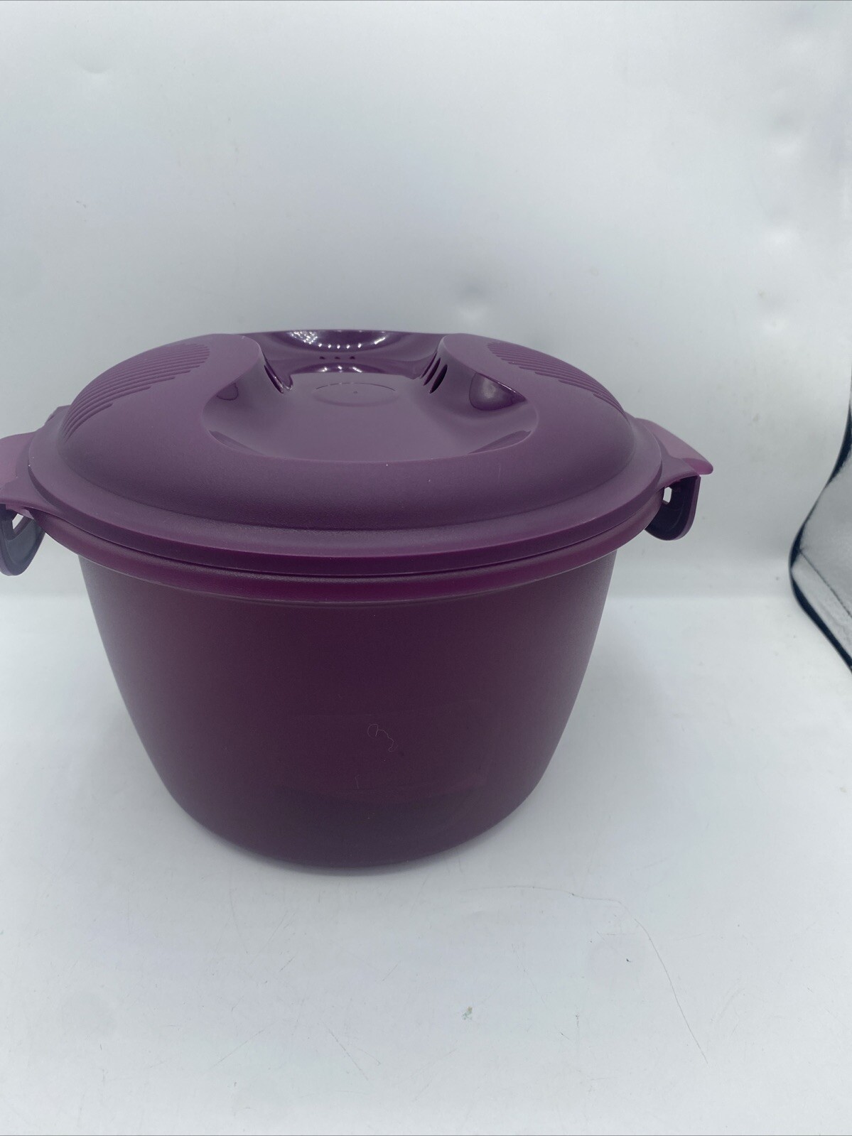 Tupperware Microwave Rice Steamer Cooker Maker 3 Piece Set Purple 2.2L ...