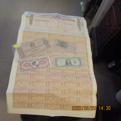 COLLECTION OF OLD US CURRENCY AND BOND | eBay
