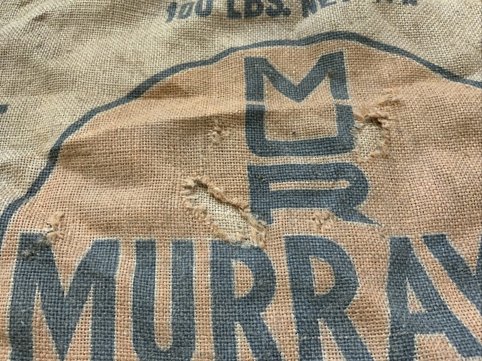 Vintage Murray’s Burlap Sack Pellet Bag 100 lbs 40x23” Frankfort DE | eBay