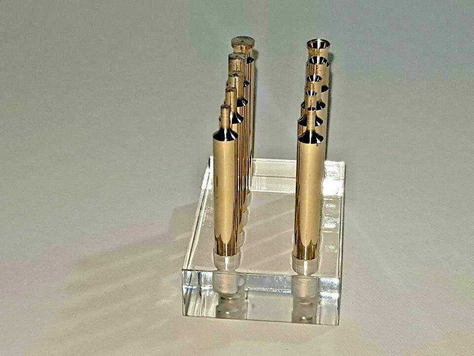 Set 10 pcs 6mm Brass Dop Stick on Acrylic Base for Lapidary Faceting ...