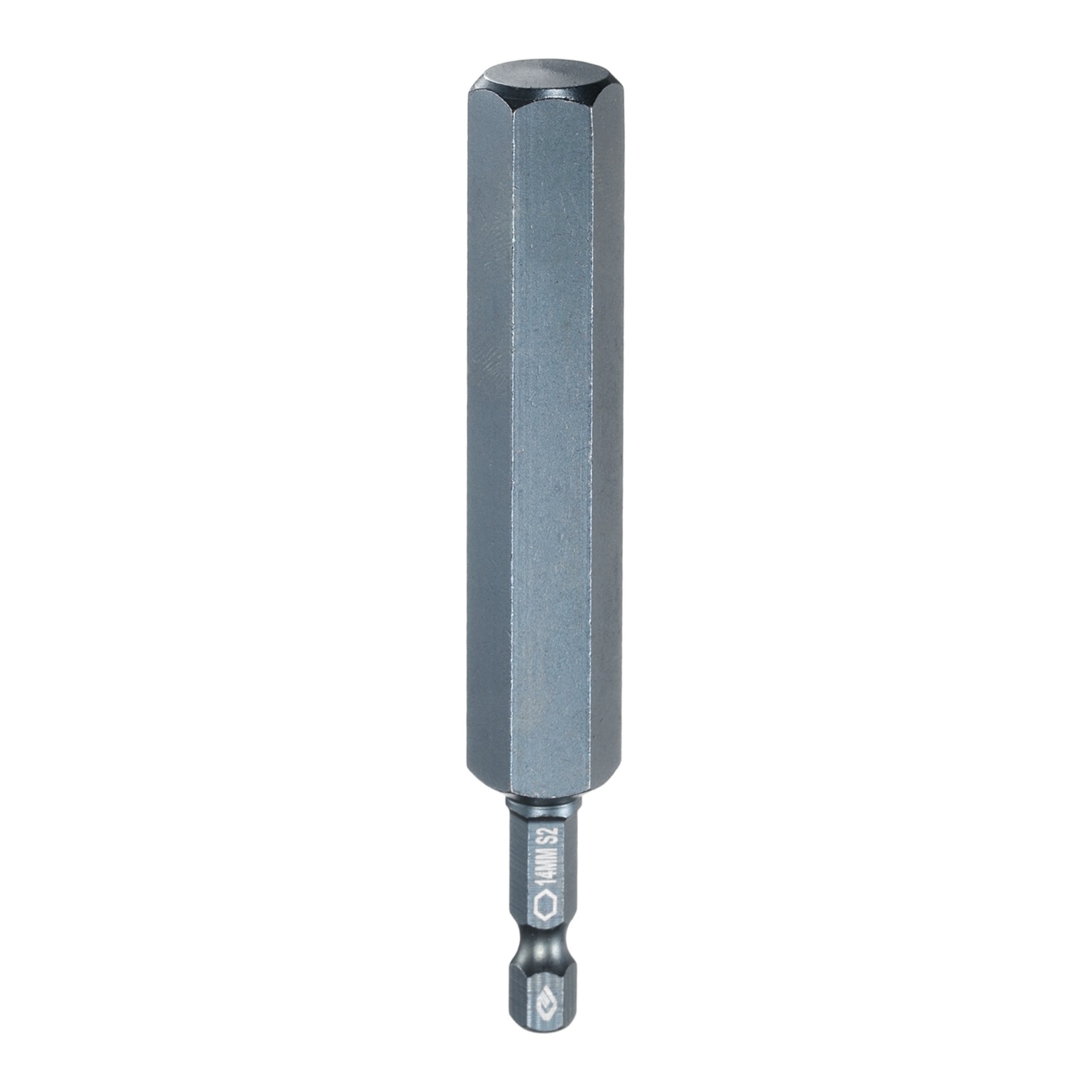H14 Flat Hex Screwdriver Bit 14mm Magnetic Tip 1/4" Shank 4" Long Blue ...
