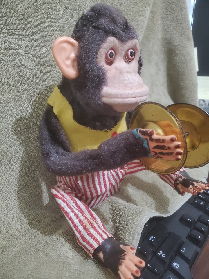 Vintage Daishin Musical Jolly Chimp Clapping Cymbal Monkey toy working ...