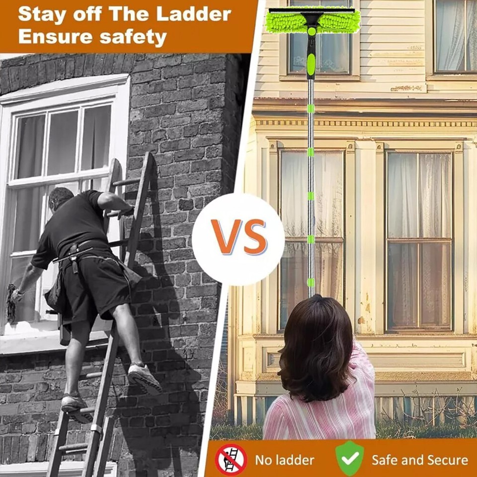 4.5M Telescopic Extendable Window Cleaner Equipment Glass Cleaning ...
