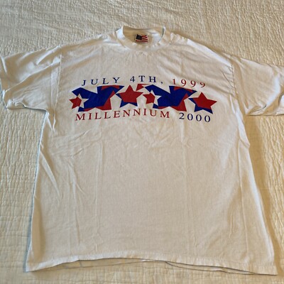 July 4th 1999 Millennium 2000 t-shirt XL vtg 90s 00s y2k usa 20th ...