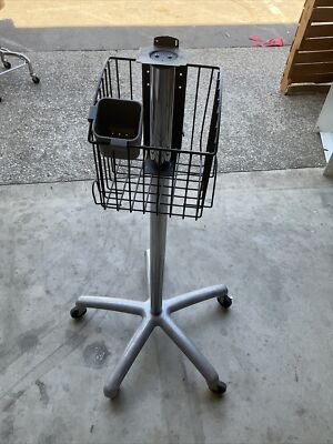 Welch Allyn Vital Signs Monitor Rolling Cart Stand Basket | eBay