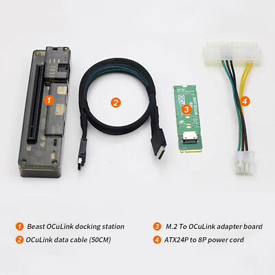 EXP GDC OCuLink Dock PCIe 4.0 x4 External Card Adapter M.2 Mkey to ...