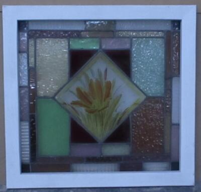 BEAUTIFUL VICTORIAN FLORAL OLD ENGLISH LEADED STAINED GLASS WINDOW 20 ...
