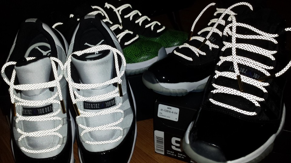 3M ROPE 52" REFLECTIVE SHOE LACES GEL YEEZY FIEG GOLD LACE TIPS JORDAN ...