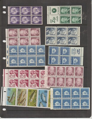 US Booklet Panes Collection of 16 different 1950's -1990's Mint Never ...