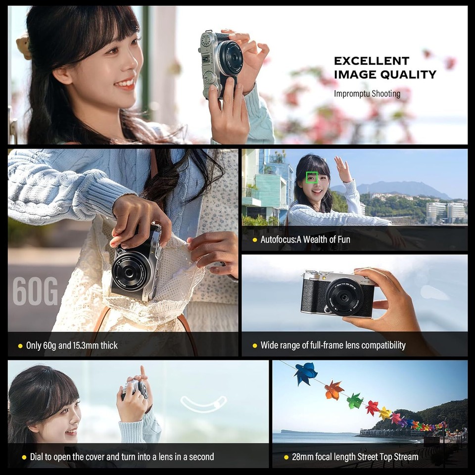 Viltrox 28mm F4.5 AF Full Frame Auto Focus Prime Pancake Lens for Fuji ...