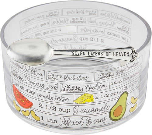 Glass Ingredients Bowl Set, 7 Layer Dip, Bowl4 X 8" Dia | Spoon 6" | eBay