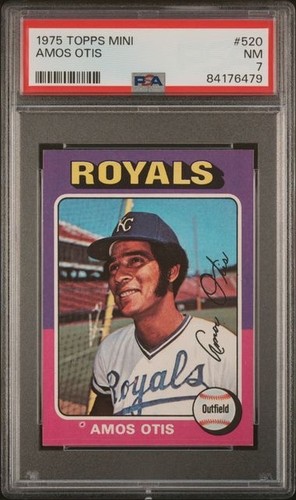 1975 Topps Mini #520 AMOS OTIS PSA 7 NEAR MINT ROYALS POP 4 | eBay