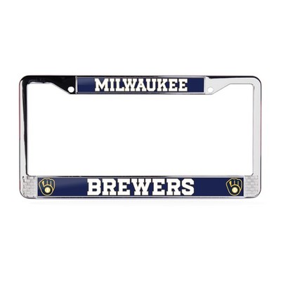 Milwaukee Brewers MLB 3D Polyurethane Domed Chrome License Plate Frame ...