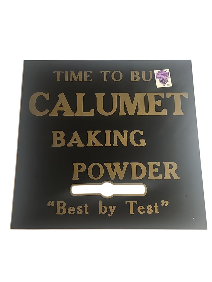 Vintage Calumet Baking Powder Reverse Glass Painted Sign Clock Insert ...