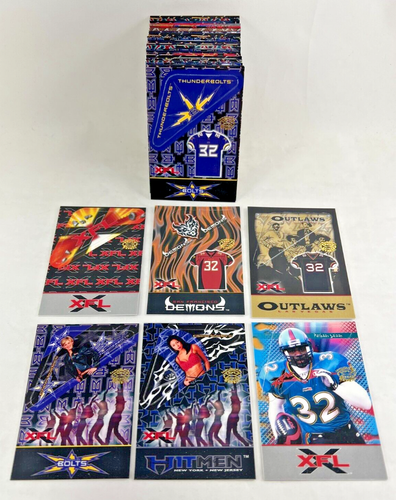XFL FOOTBALL (Artbox 2001) Complete Set of TABLETOP DIE-CUT Cards (45 ...