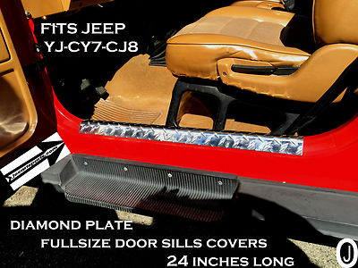 Fits Jeep Wrangler YJ-CJ7-CJ8 Aluminum Diamond Plate Large Door Entry ...