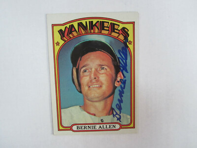 1972 Topps # 644 Bernie Allen Autograph / Signed Card (MB) New York ...