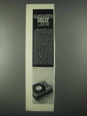 1967 Garrard's Lab 80 Mark II Turntable Ad - Great | eBay