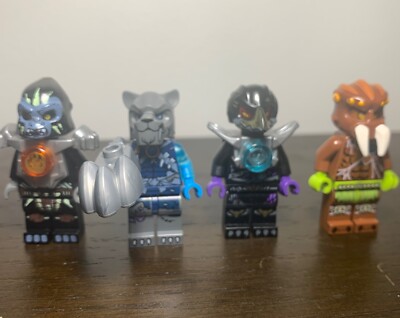 LEGO Chima Minifigures Lot Of 4, Pre-owned Spider, Crow, Gorilla, Saber ...