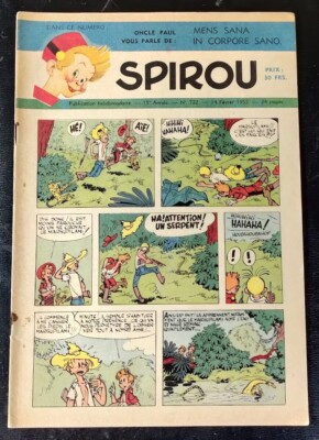 JOURNAL DE SPIROU N° 722 - 1952 - TBE RARE | eBay