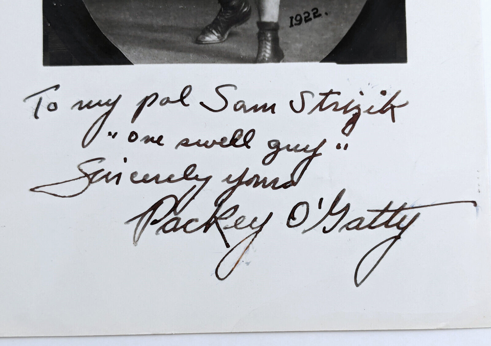 Boxer Packey O'Gatty Signed Autographed Photo Print And Brochure ...